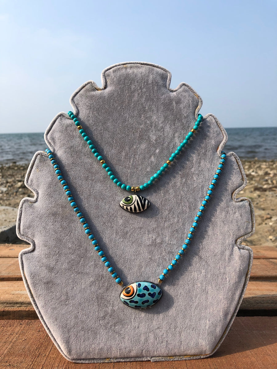 Jade Zirkonlu Zebra Göz Kolye – HGO Design